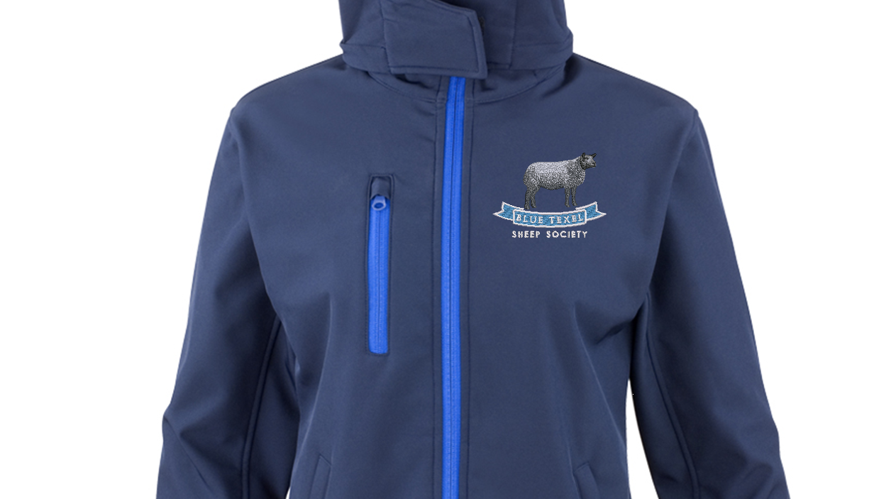 Blue Texel Sheep Society Women's Soft-shell Jacket